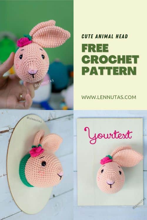 Free Crochet Pattern Bunny Head - Lennutas